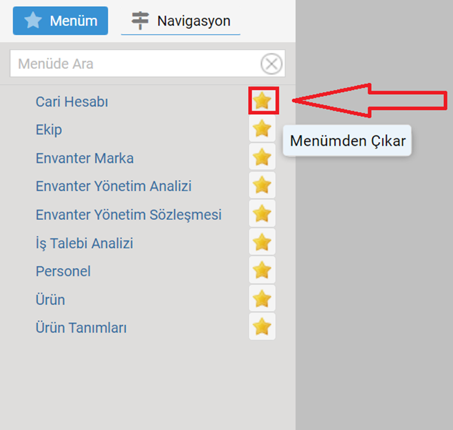 Menü Özelleştirme Nasıl Yapılır?